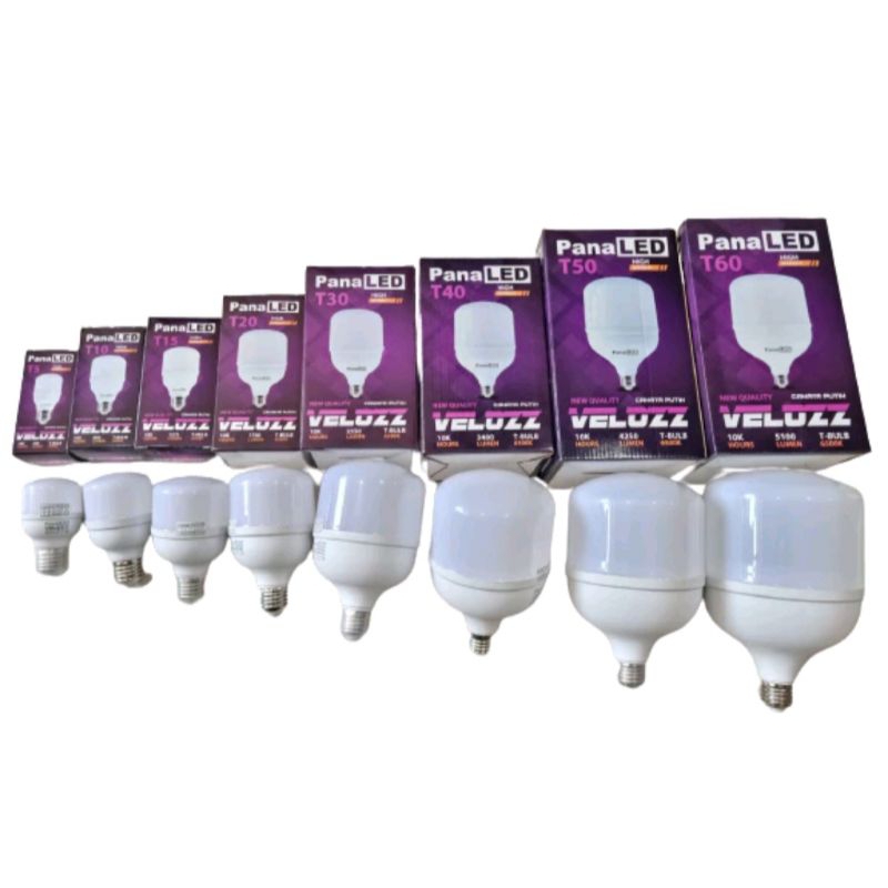 Jual Lampu Panaled Velozz 5W 10W 15W 20w 30W 40W 50W 60W Bohlam LED Kapsul Capsule Jumbo Veloz ...