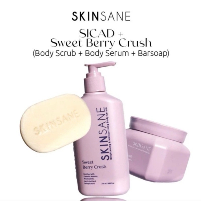 Jual SKINSANE Bundle Sicad Face & Body Bar Soap / Sweet Berry Crush ...