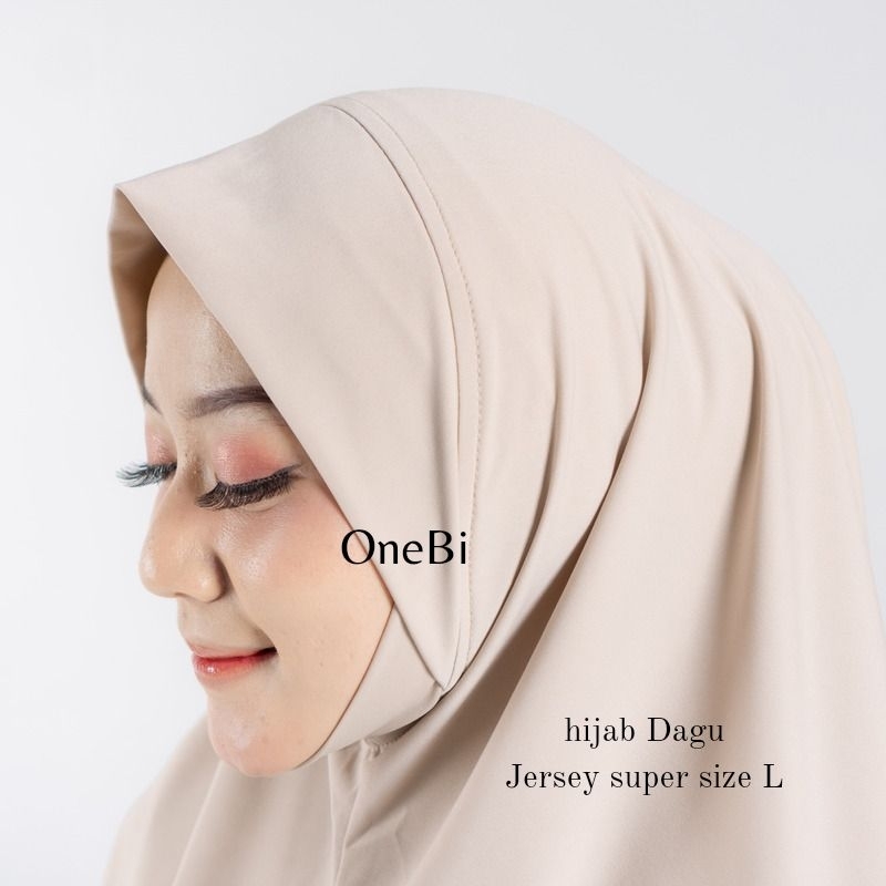 Jual OneBi Hijab Instan Inara Dagu Jersey Super size L Hijab malay Tebal | Shopee Indonesia
