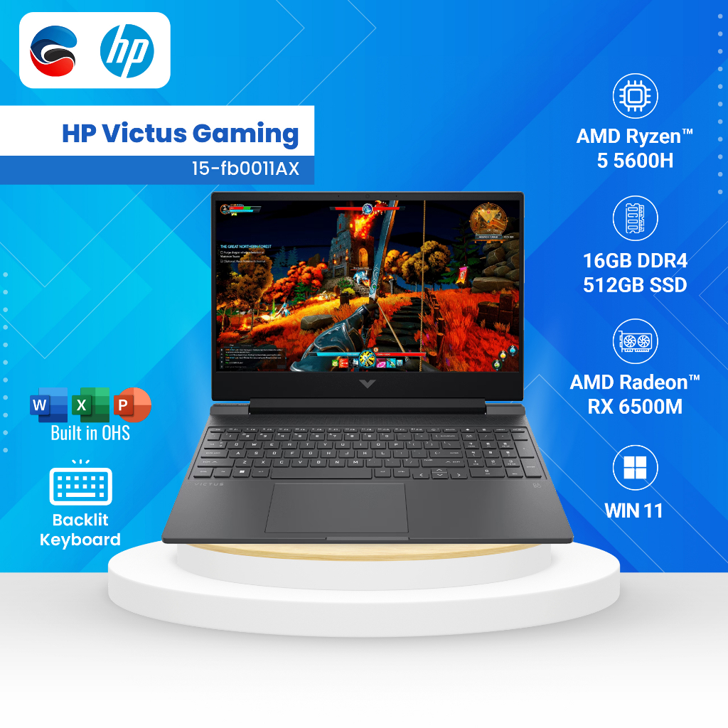 Jual HP Laptop Victus 15-fb0011AX AMD / AMD Ryzen 5 / 16GB / 512GB SSD / AMD RX6500M | Shopee ...