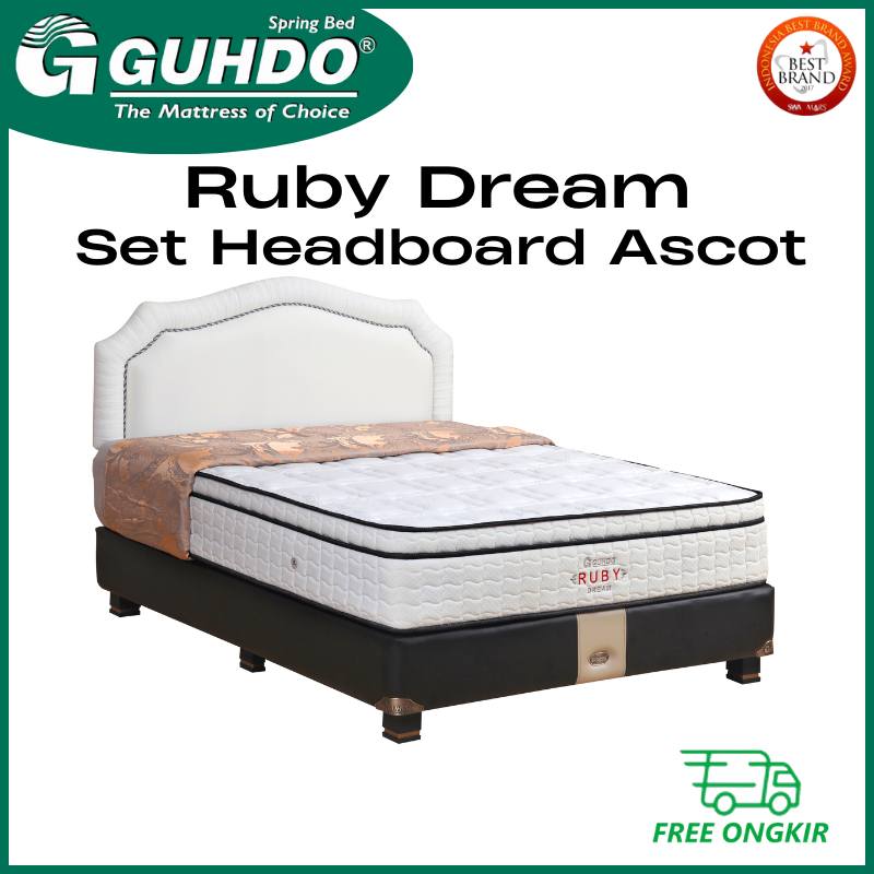 Jual Full Set Kasur Guhdo Ruby Dream Set Headboard Ascot Base Venetian ...