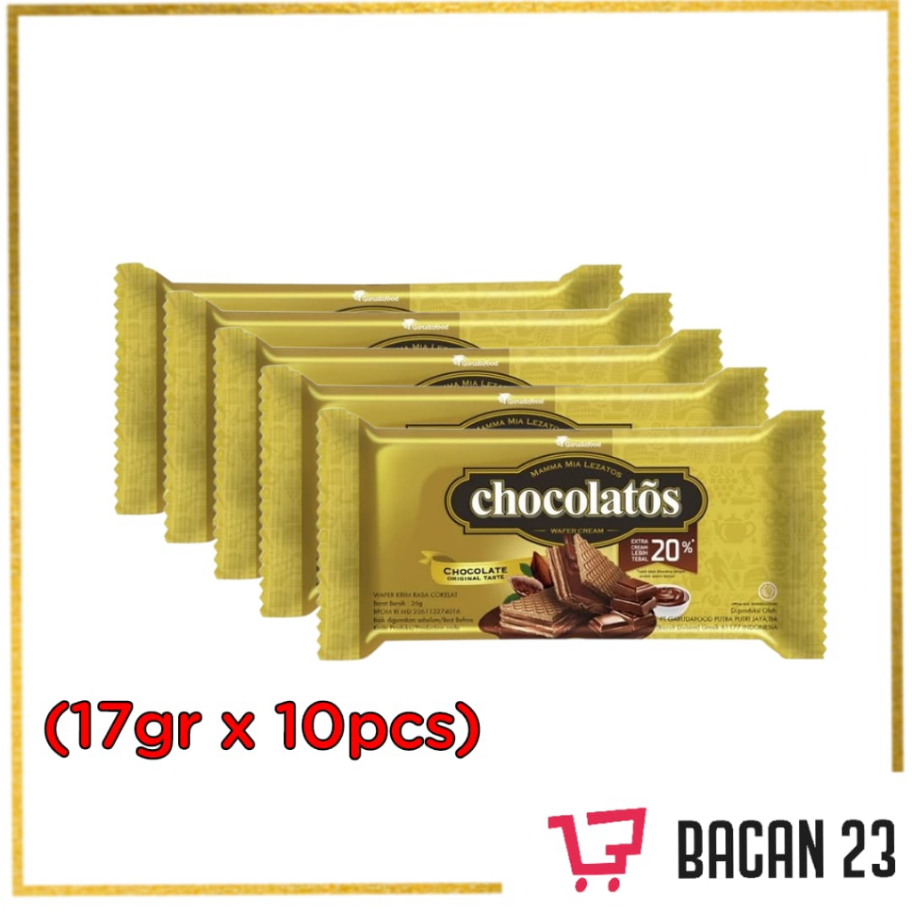 Jual Chocolatos Wafer Cream ( 10 x 17 gr ) / Biskuit Wafer Coklat ...