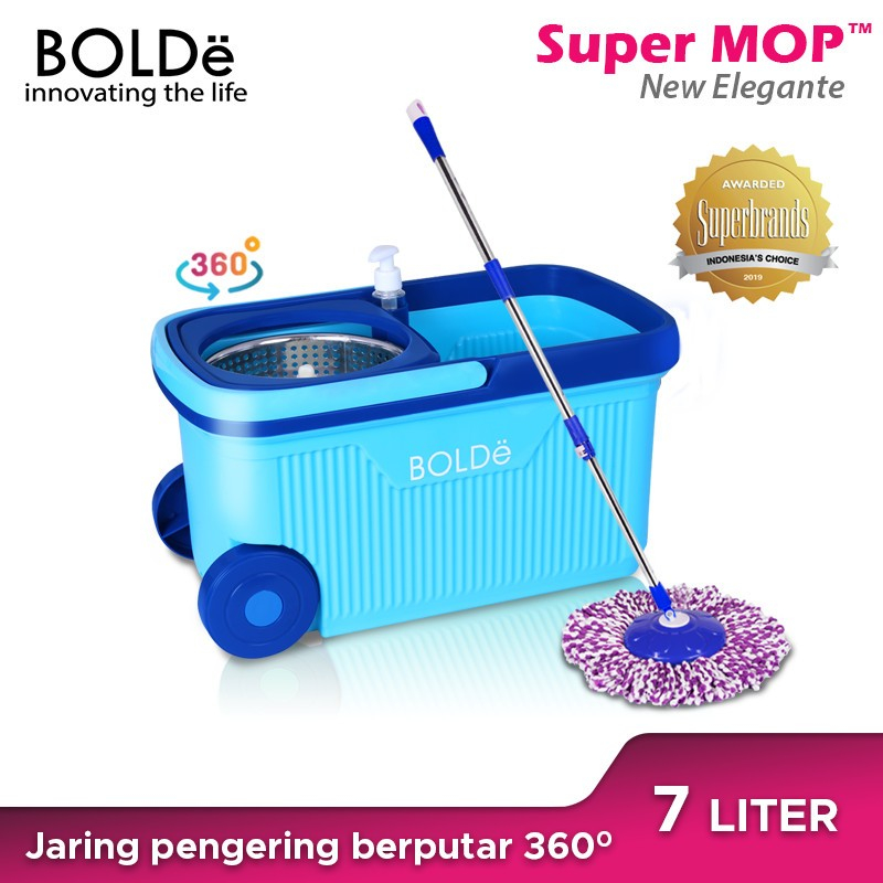 Jual Bolde Super Mop Elegante ( Alat Pel Lantai ) - Biru | Shopee Indonesia