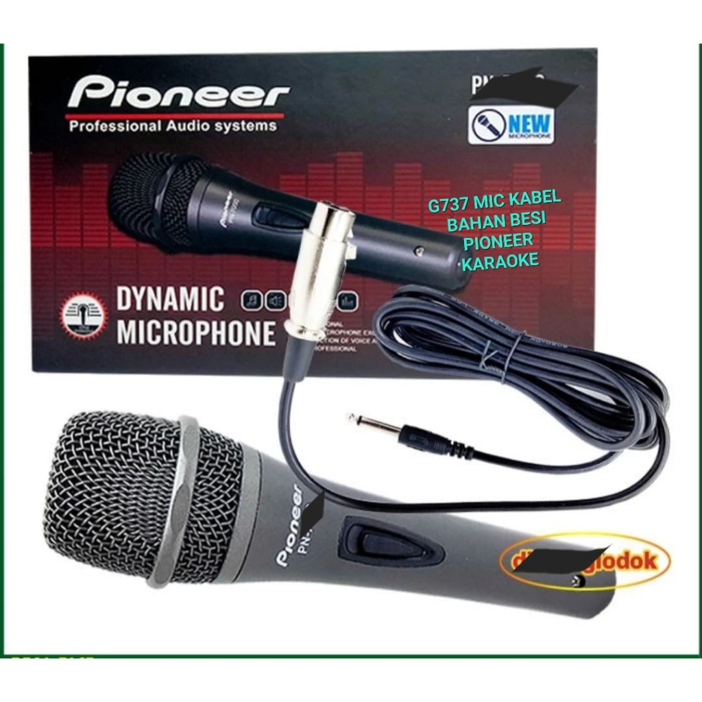Jual G737 MIC KABEL PIONEER DYNAMIC MICROPHONE MIK MIX PRO AUDIO ...