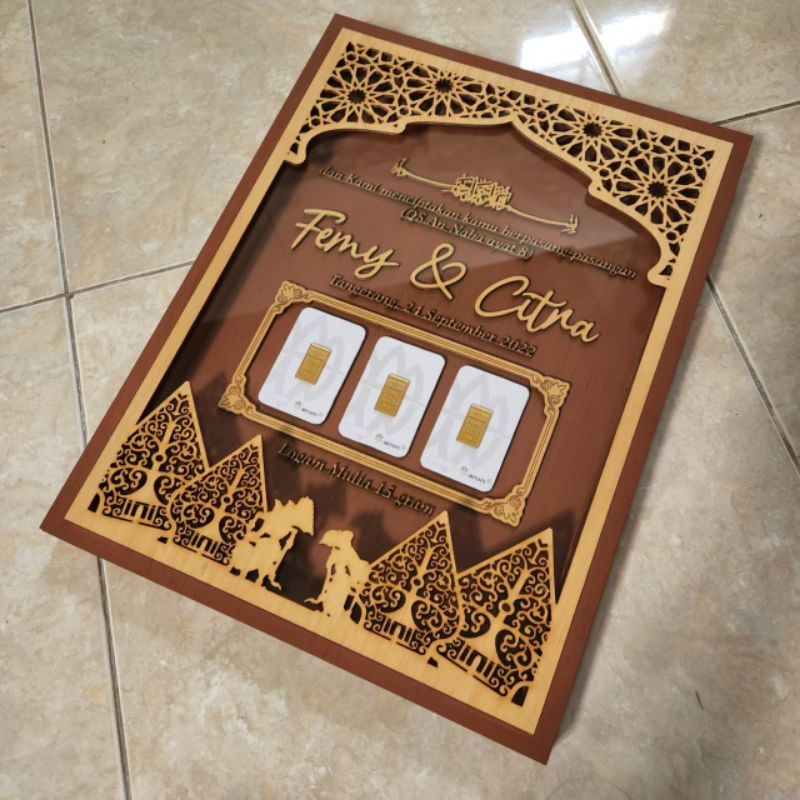 Jual FRAME MAHAR AESTHETIC I BOX MAHAR CUSTOM | PLYWOOD + AKRILIK 30 X ...