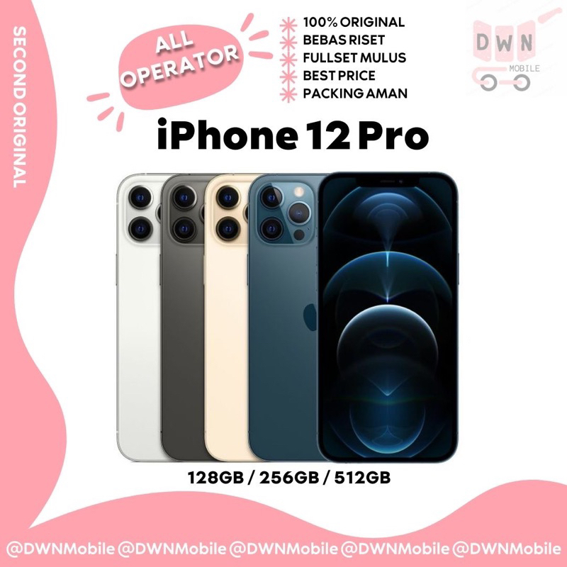 Jual iPhone 12 Pro 128GB / 256GB / 512GB Second Mulus Normal Fullset | Shopee Indonesia