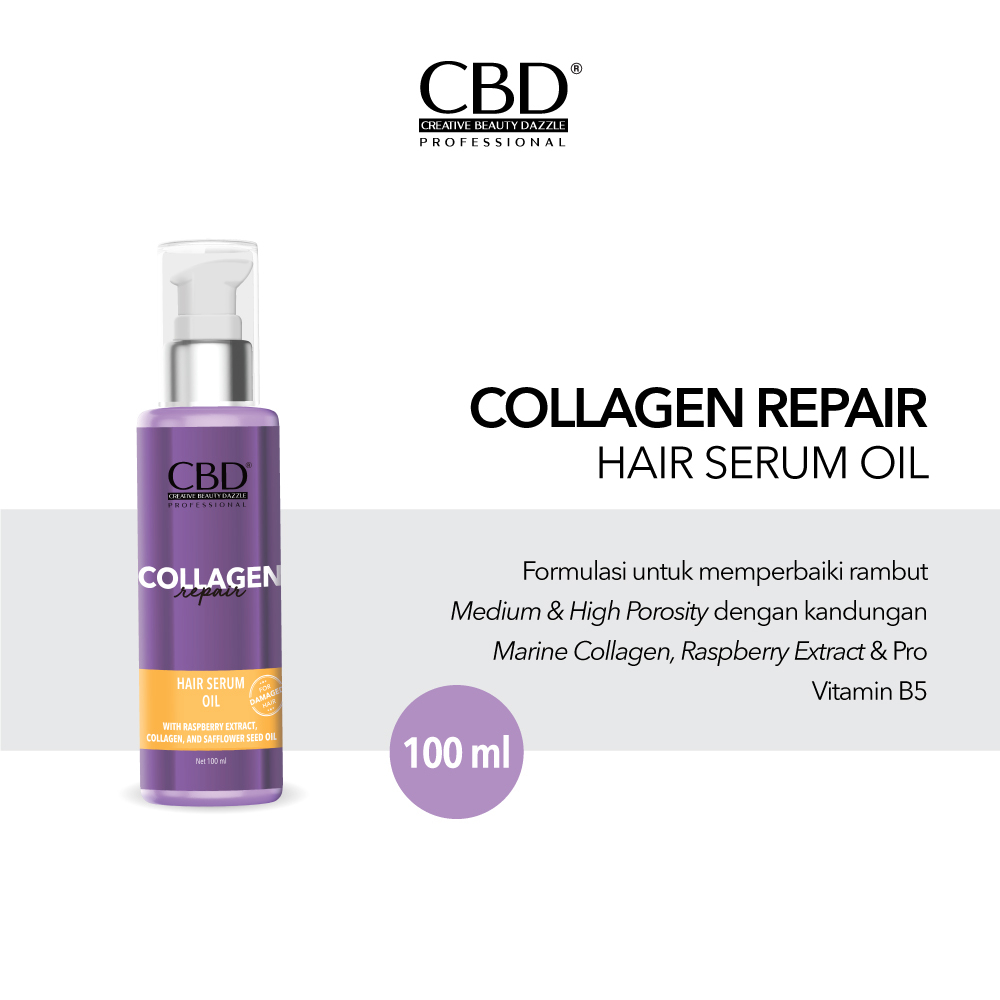 Jual CBD PROFESSIONAL COLLAGEN REPAIR HAIR SERUM OIL - VITAMIN RAMBUT ...
