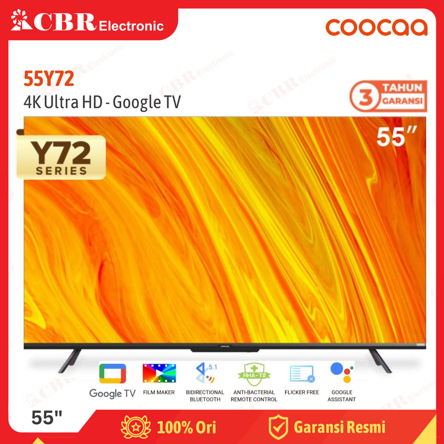 Jual TV Coocaa 55 Inch LED 55Y72 (4K UHD - Google TV) | Shopee Indonesia