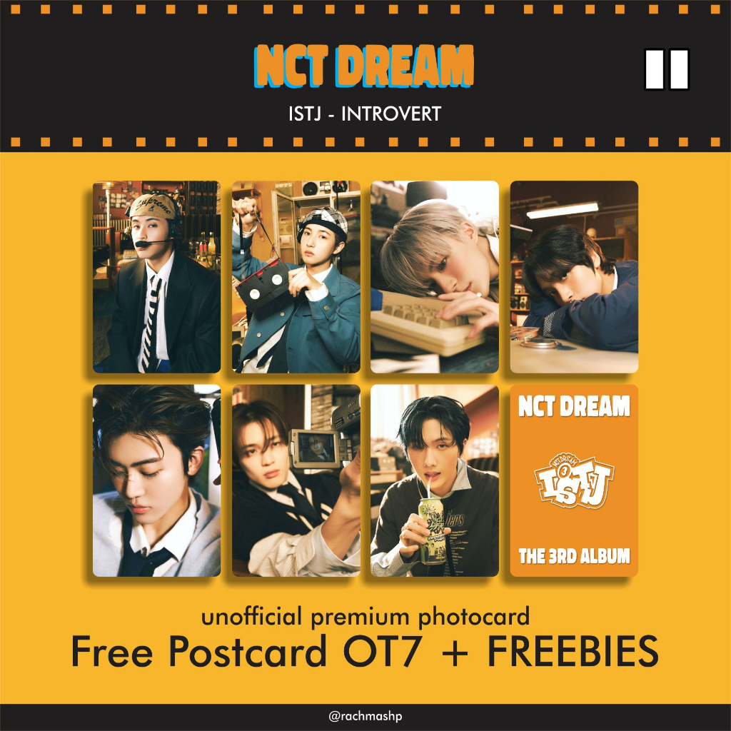 Jual premium PHOTOCARD/PC NCT Dream ISTJ - INTROVERT II | Shopee Indonesia
