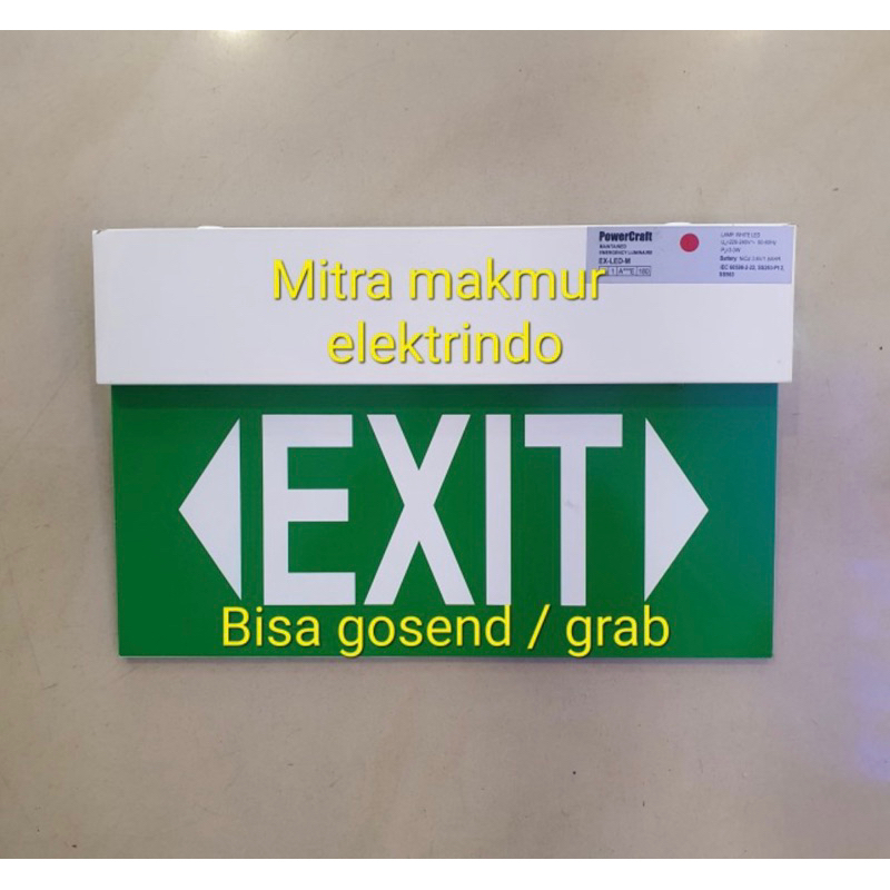 Jual lampu exit panah powercraft /emergency exit powercraft lanah led ...