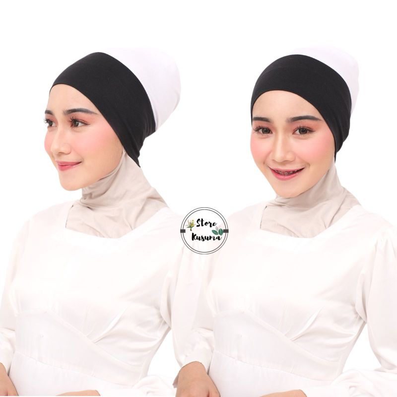 Jual bandana inner hijab 2 warna - ciput 2 warna bahan kaos tanpa karet ...