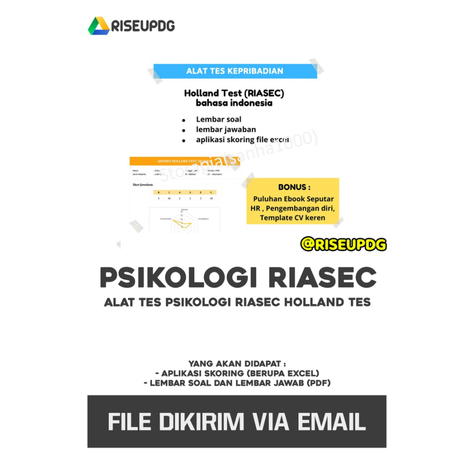 Jual Alat Tes Psikologi RIASEC Holland Tes | Shopee Indonesia Jual Alat Tes Psikologi RIASEC Holland Tes | Shopee Indonesia