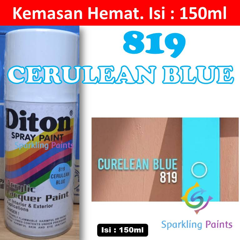 Jual Pilox Diton Cerulean Blue 819 150ml Warna Biru Muda Soft Ekonomi ...