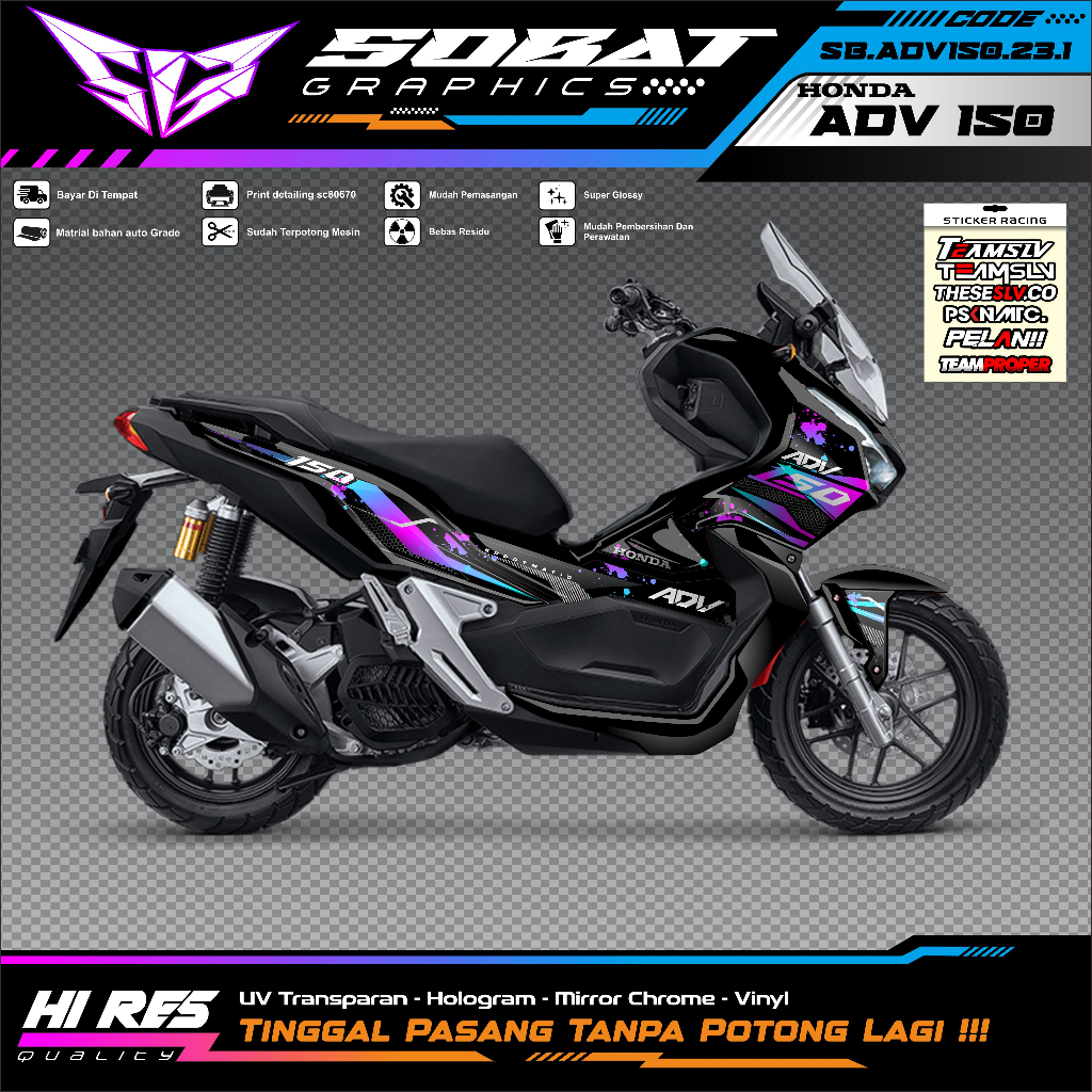 Jual Stiker Striping ADV 150 - SB Sticker Striping Variasi Honda ADV ...