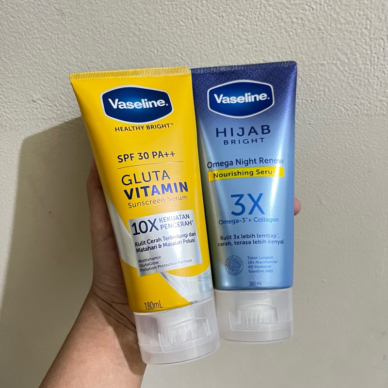 Jual Vaseline Healthy Bright Body Lotion Gluta Vitamin Sunscreen Serum SPF 30 PA++ / Hijab ...