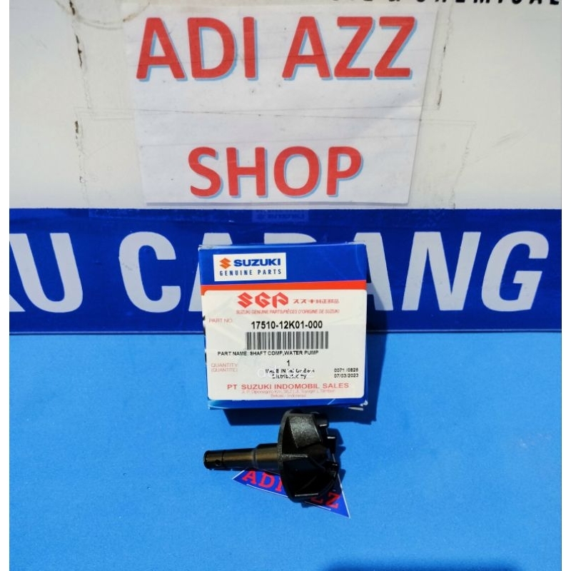 Jual shaft kipas water pump radiator gsx r s 150 satria fu fi injeksi original sgp 17510-12K00 ...