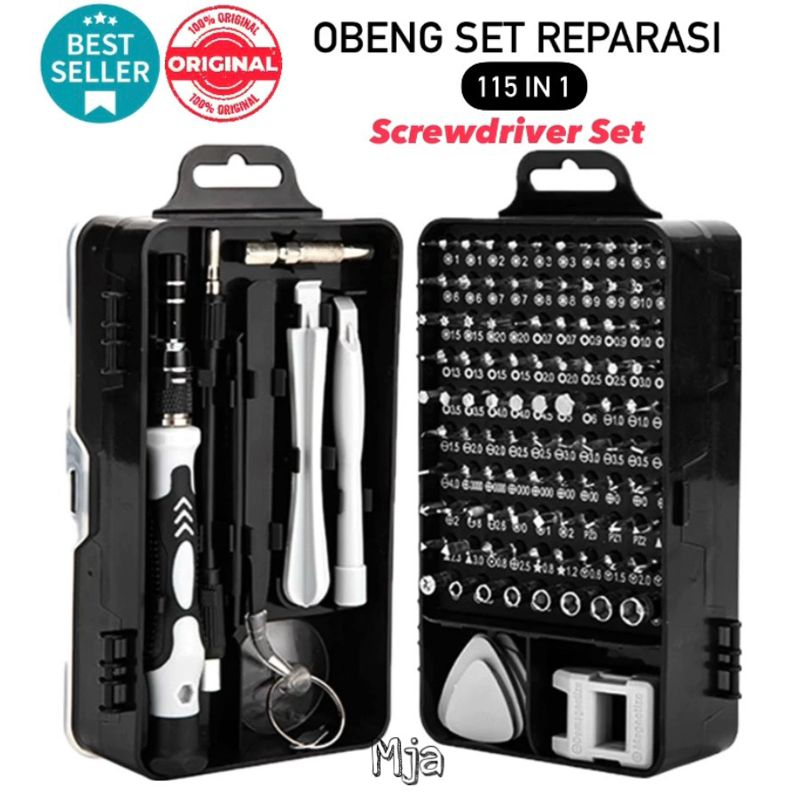 Jual (BISA COD) PROMO Obeng Set Reparasi 115 in 1 / Set Obeng HP Laptop Magnetic Screwdriver ...