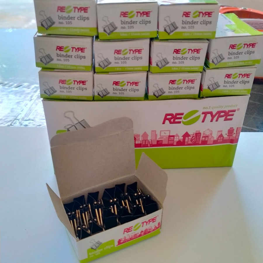 Jual BINDER CLIP NO 105 RETYPE PENJEPIT KERTAS 105 GROSIR MURAH ...