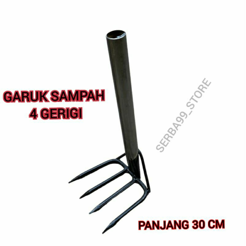 Jual Garukan sampah 4 gerigi full besi panjang 30 Cm | Shopee Indonesia