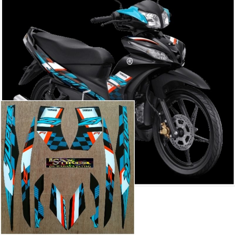 Jual Striping Original Yamaha Jupiter Z1 FI hitam Lis hijau tahun 2022 ...