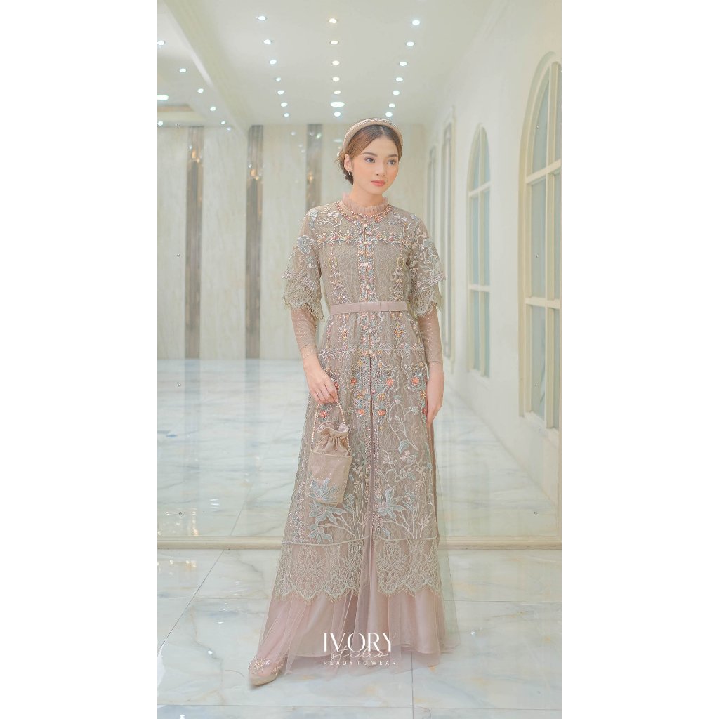 Jual Poise | Stature Multiway Maxi Dress in Rose Mocca | Shopee Indonesia