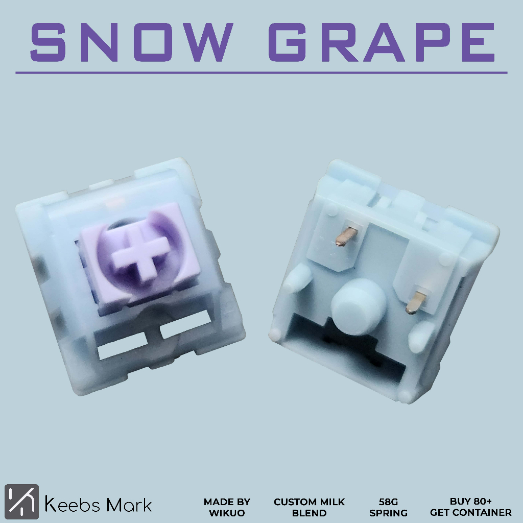 Jual Moyu x XCJZ Snow Grape Linear 58g Switch Mechanical Keyboard ...