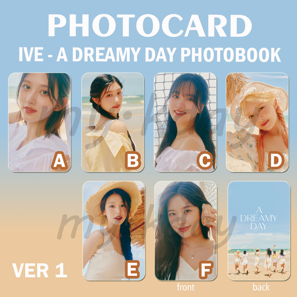 Jual PC-1405, Unofficial Photocard IVE A Dreamy Day Photobook 2 sisi | Shopee Indonesia