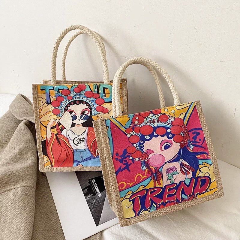 Jual RENOIR MINI CANVAS BAG POP ART - Tas Lunch box Tas Bekal Totebag ...