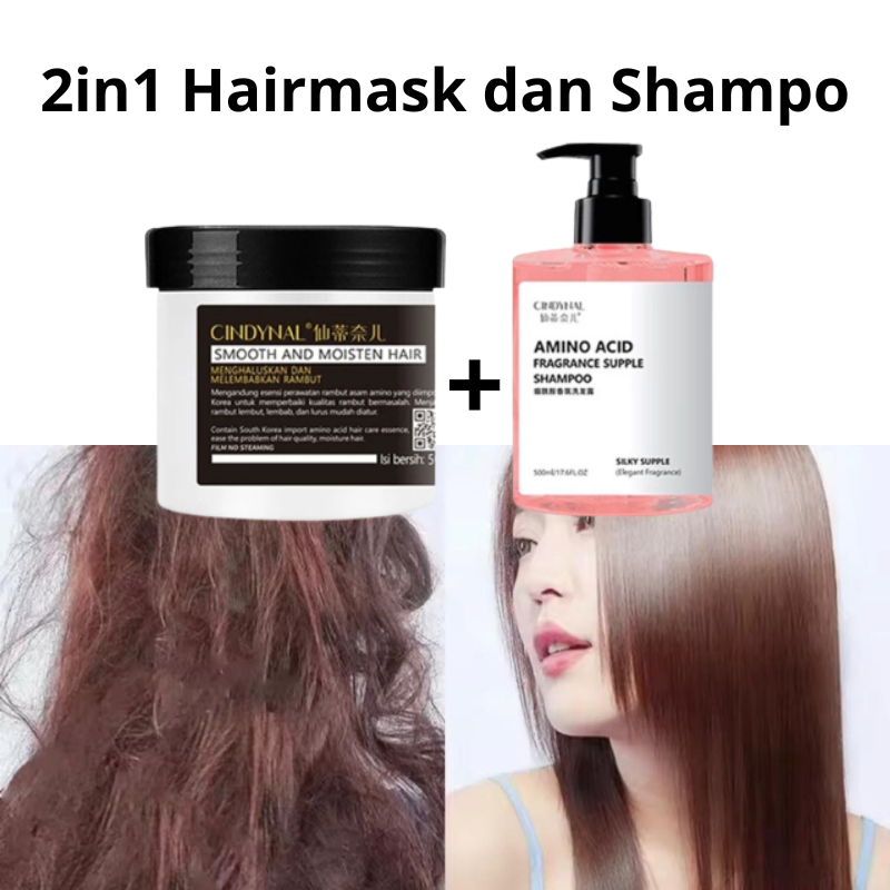 Jual Paket 2IN1 Perawatan rambut rusak Shampo free Hairmask Masker ...