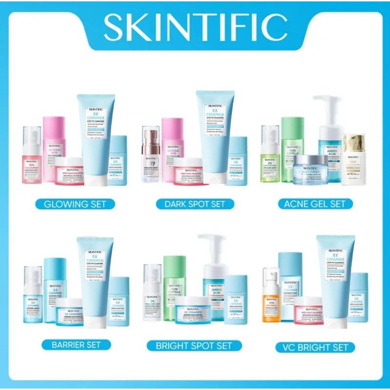 Jual PAKET WAJAH SKINTIFIC SET ISI 5 | 4 | 3 DAN TRAVEL SIZE |ACNE SET ...