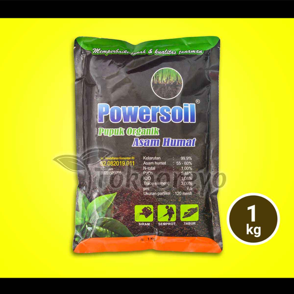 Jual POWERSOIL POWER SOIL 1 KG PUPUK ORGANIK ASAM HUMAT KEMASAN PABRIK | Shopee Indonesia