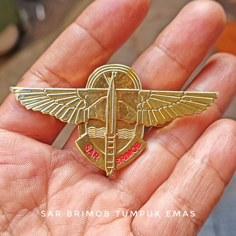 Jual Brevet Brivet Wing Sar Brimob Tumpuk Emas | Shopee Indonesia
