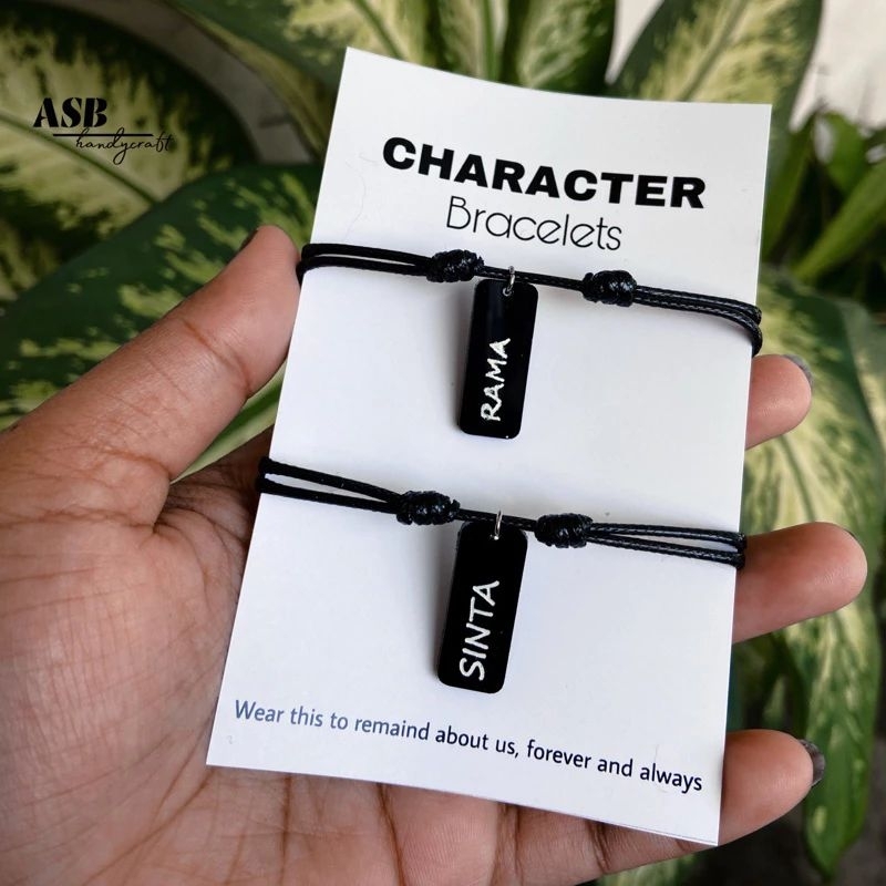 Jual SEPASANG - GELANG CUSTOM NAMA ANJAD COUPLE AKRILIK | Shopee Indonesia