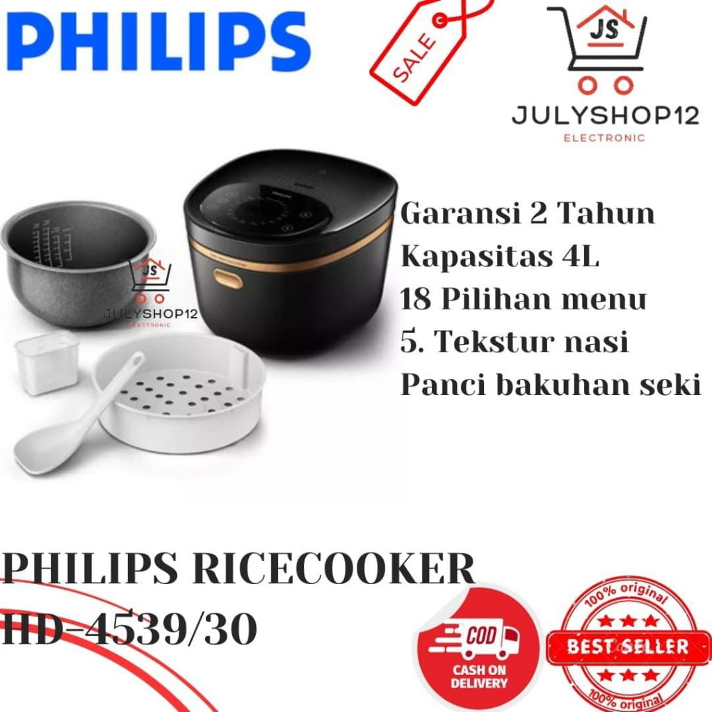 Jual PHILIPS RICECOOKER DIGITAL TYPE HD-4539/30 / HD4539 / 18 PILIHAN ...