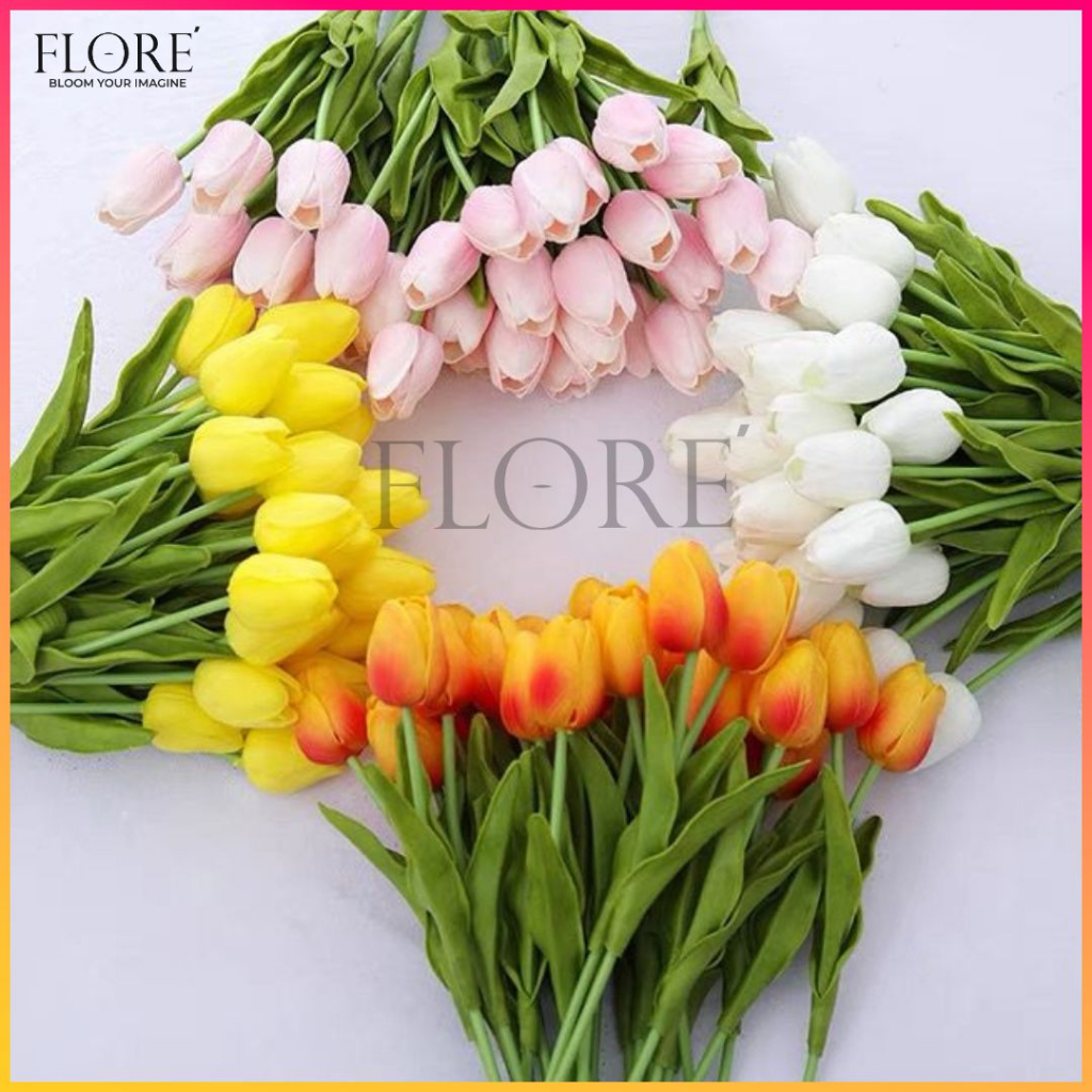 Jual Bunga Tulip Latex / Bunga mawar Tulip latex / hiasan Imitasi bunga ...