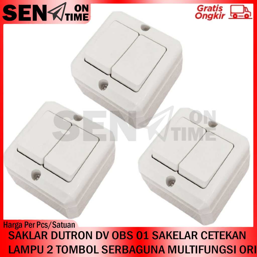 Jual SAKLAR DUTRON DV-OBS 01 SAKELAR ENGKEL DOUBLE INBOW SERI DUA ...