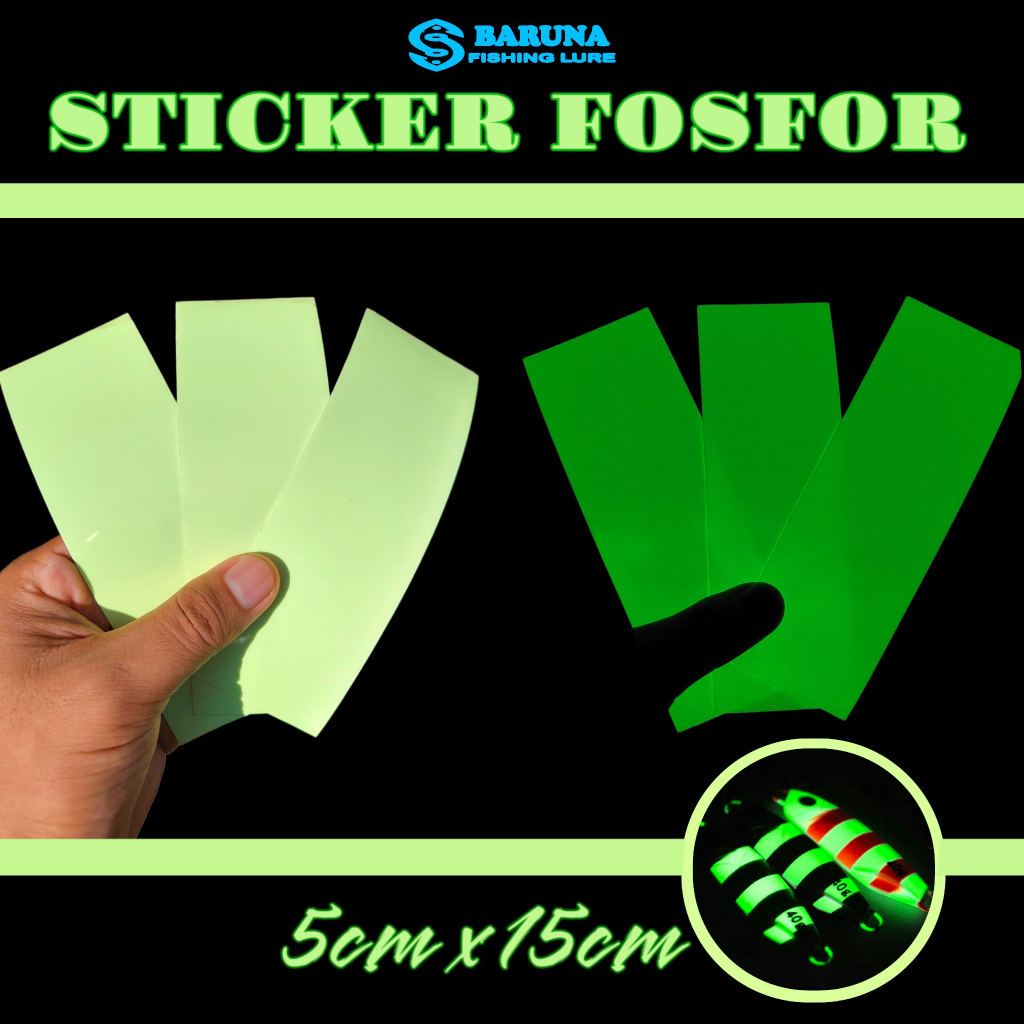 Jual BARUNA - Sticker Fosfor Glow In the Dark GID Untuk Metal Jig dan ...
