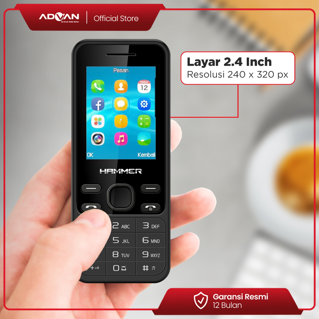 Jual HAMMER R6 Handphone Poliponik Feature Phone CandyBar Garansi Resmi ...