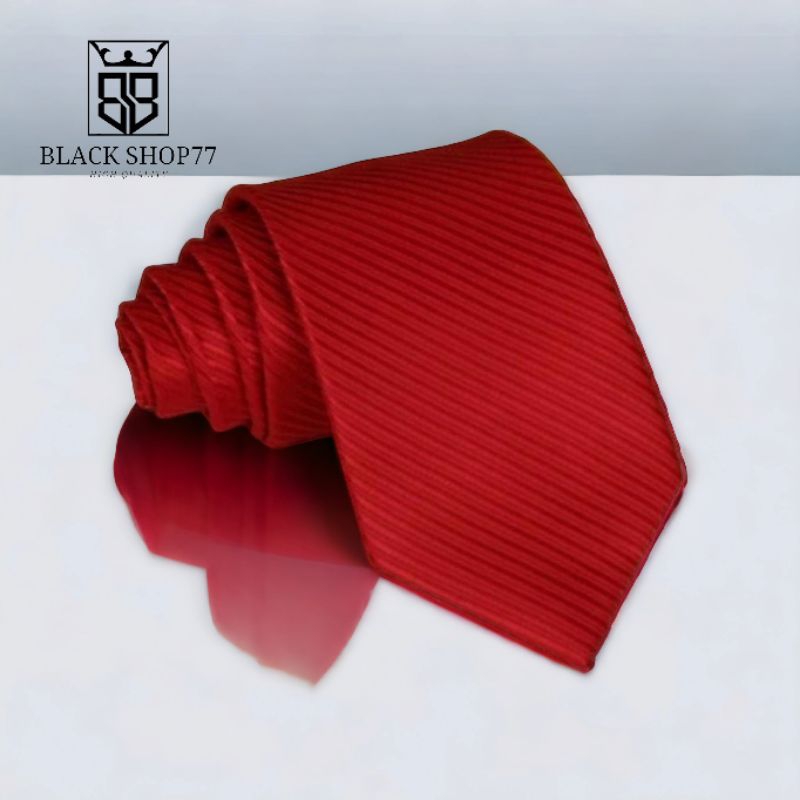 Jual Dasi Pria Dasi Panjang Dasi Motif Salur Merah Terang 3 Inchi 8 Cm ...