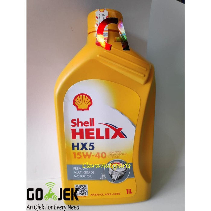 Jual OLI SHELL HX5 SAE 15W-40 OLI SHELL HELIX HX5 OLI MOTOR BEBEK MATIC ...
