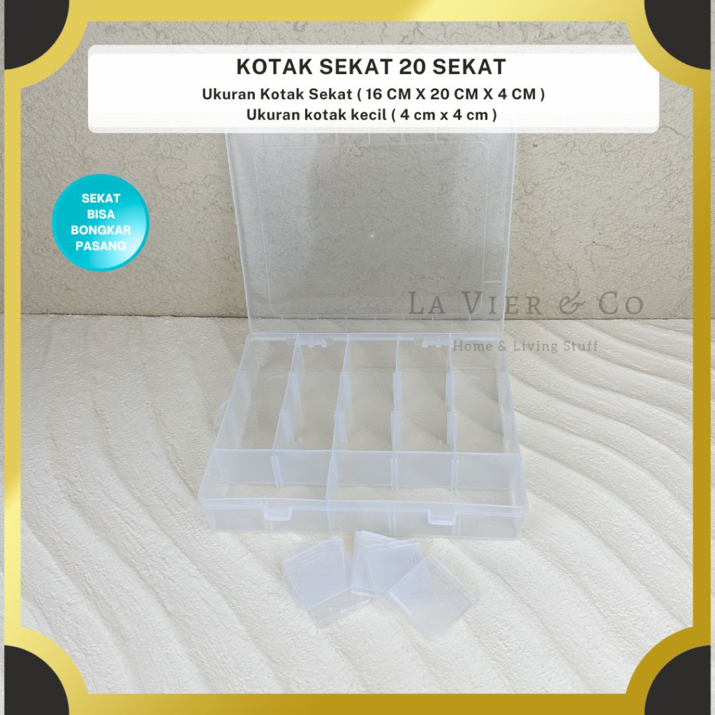 Jual Kotak perkakas 20 sekat bongkar pasang Box case serbaguna kotak ...