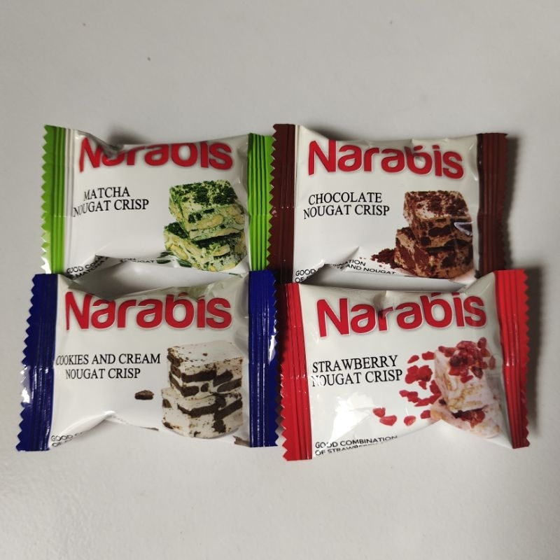 Jual Narabis Nougat Crisp Chocolate Strawberry Cookies & Cream Matcha ...