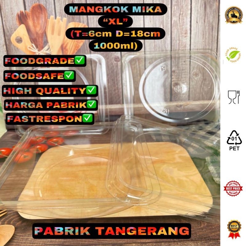 Jual Mika Salad 1000 ml 18x18x5,5 / Mangkok mika plastik 1000 ML / Mangkok Mika 1000 ml | Shopee ...