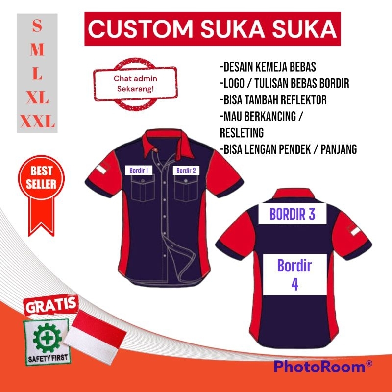 Jual Kemeja Custom Kemeja Satuan / Request suka suka suka ) | Shopee ...