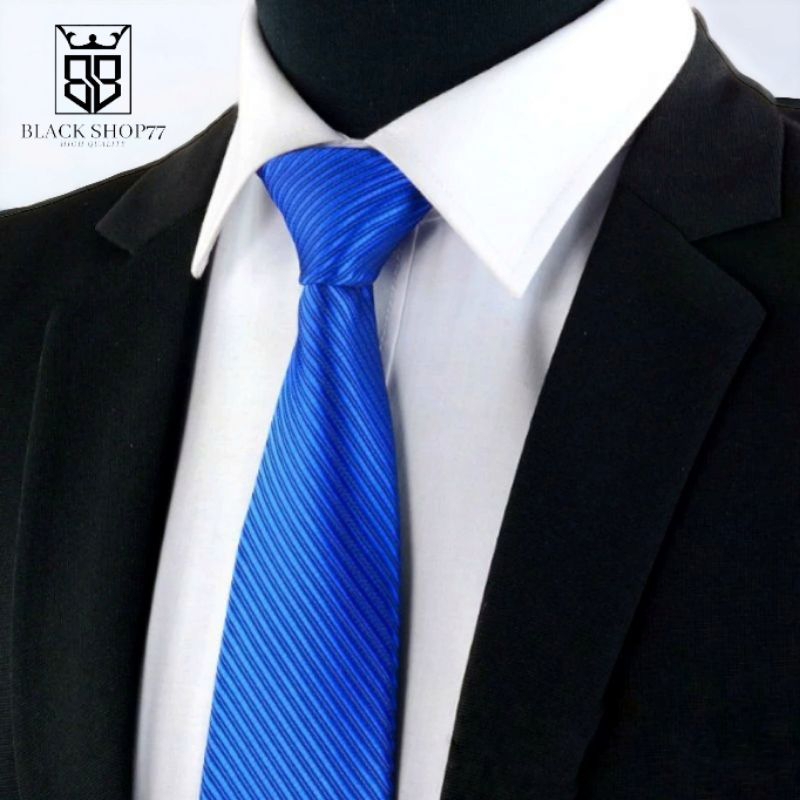 Jual Dasi Pria Dasi Panjang Dasi Motif Salur Biru City/Biru Muda 3 ...