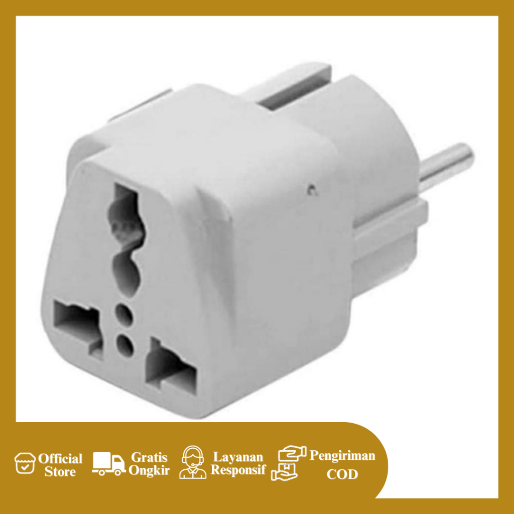 Jual Over Steker Colokan Listrik Kaki 3 ke Kaki 2 Adapter Travel Converter | Shopee Indonesia