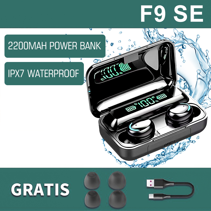 Jual Terbaru!!! TWS Headset Bluetooh M10 Wireless Bisa Powerbank ...