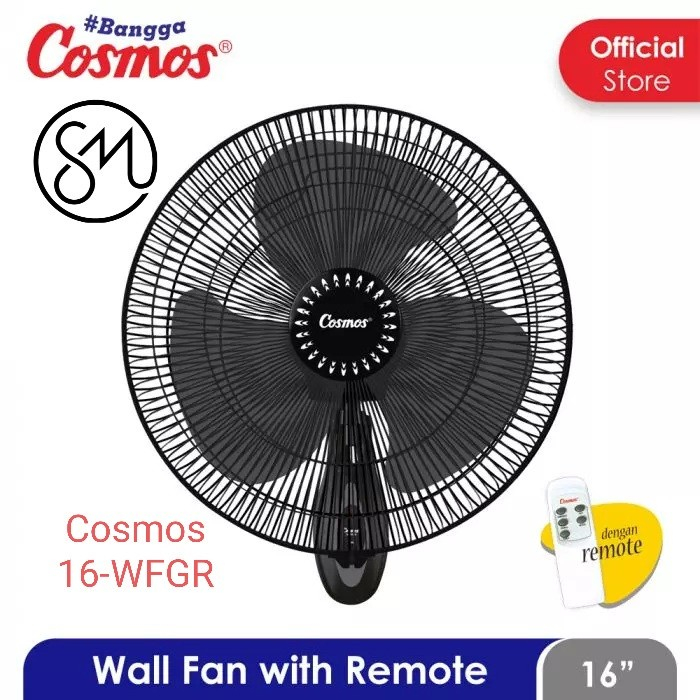 Jual WALL FAN COSMOS 16 WFCR / 16 WFGR WITH REMOTE | Shopee Indonesia