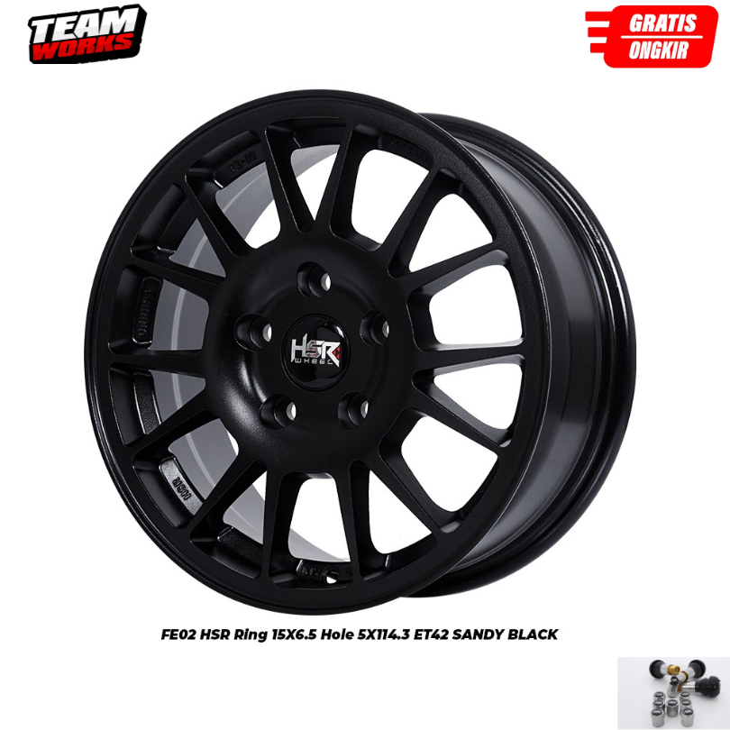 Jual velg hsr fe02 ring 15 warna semi mate black ertiga brv innova terios rush | Shopee Indonesia