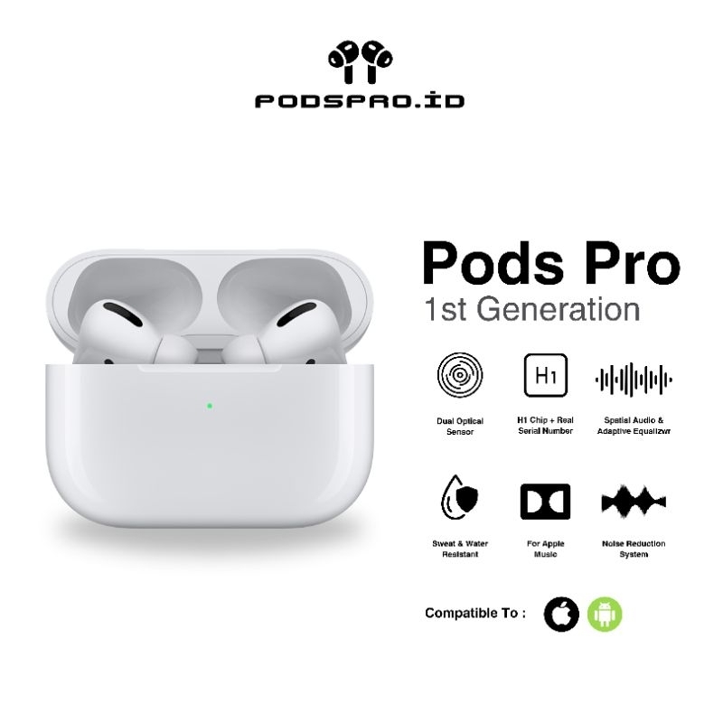 Jual PODSPRO.ID AIR PODS PRO 1ST GENERATION / EARPHONE GEN PRO WIRELESS ...